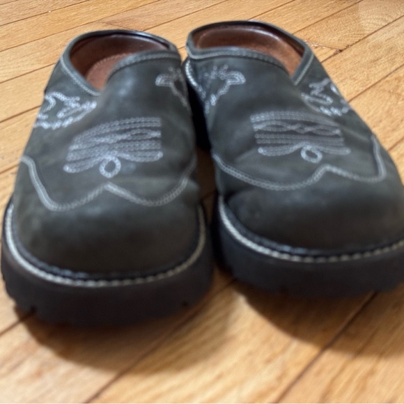 Ariat | Shoes | Ariat Western Boot Black Leather Slip On Clogs Size 7 ...